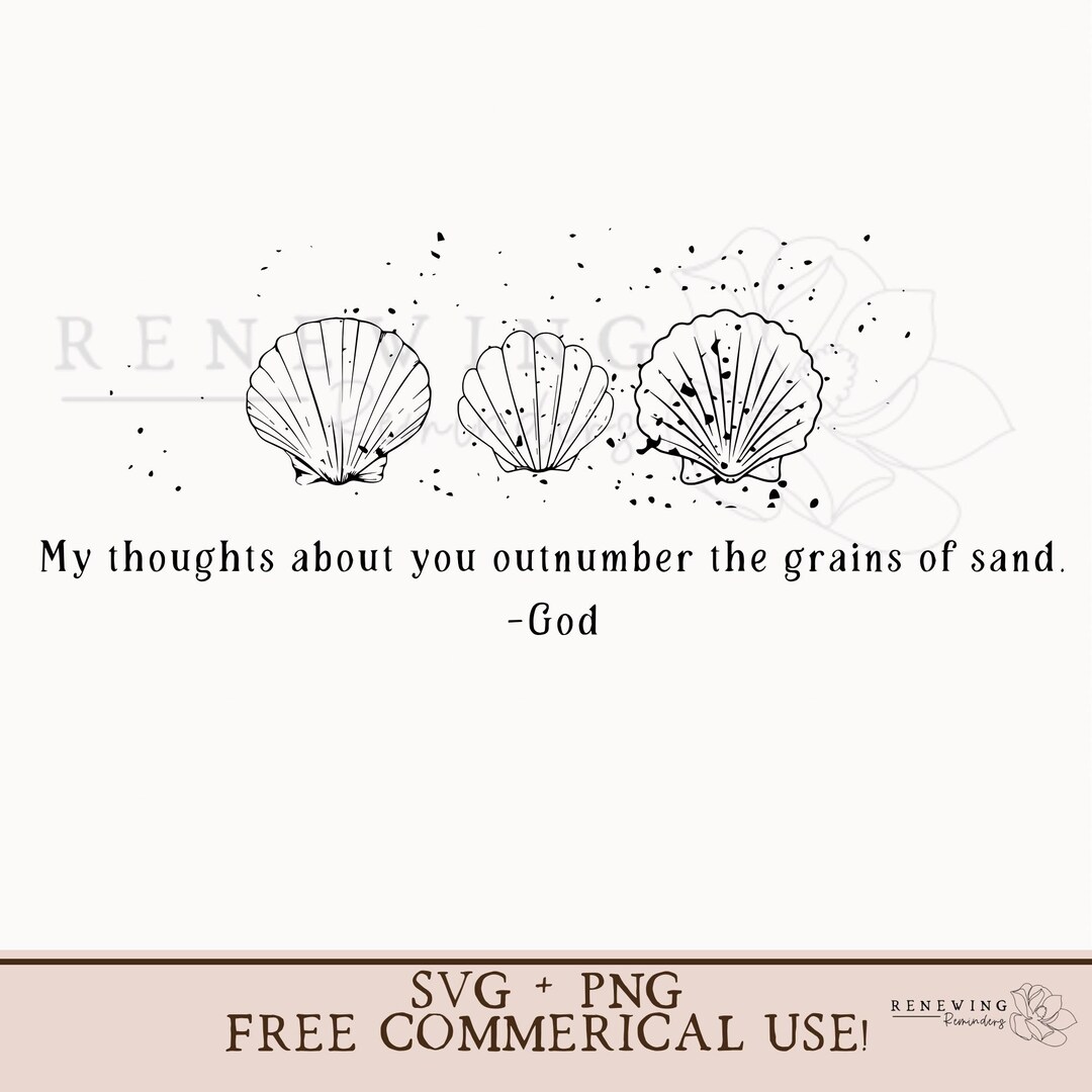Christian Seashell Svg Minimalist Coastal Shirt Png Bible Verse Beach ...