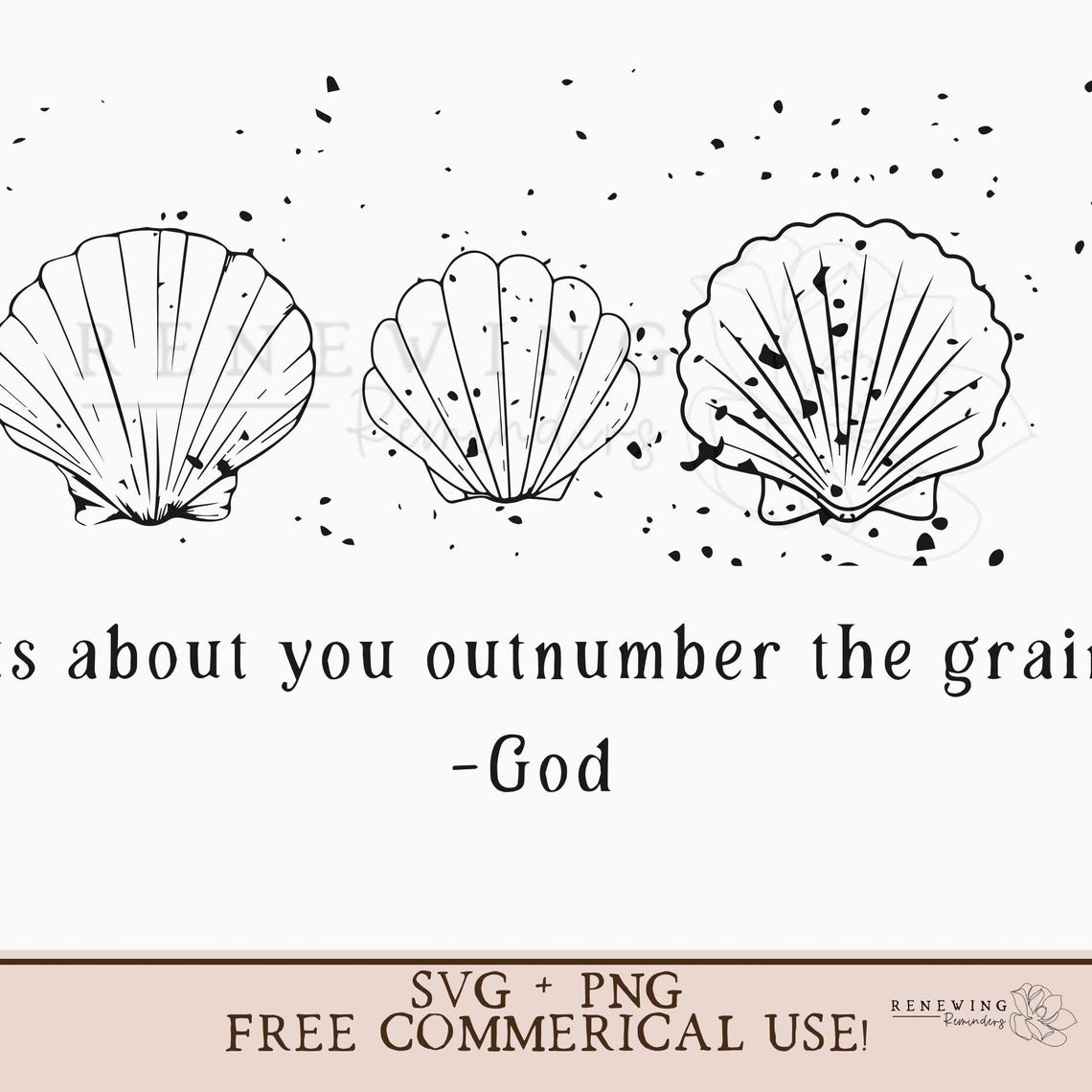Christian Seashell Svg Minimalist Coastal Shirt Png Bible Verse Beach ...