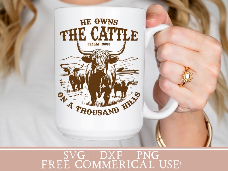 Christian Cattle Png Svg Christian Western Png for Shirt Highland Cow ...