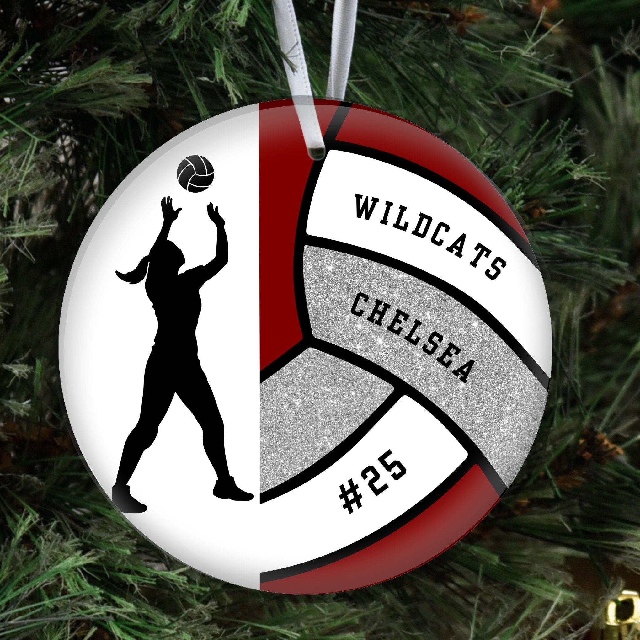 Volleyball Ornament, Personalized Volleyball Ornament, Volleyball ...
