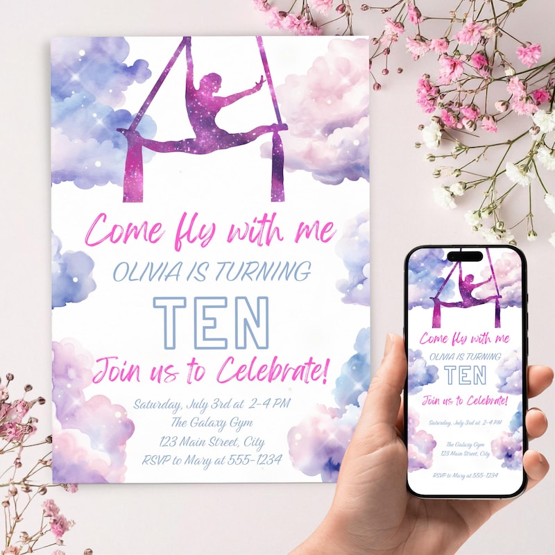 Pink Silk Invite - Etsy