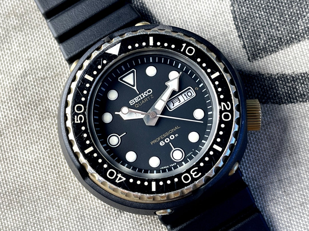 Vintage 1981 Seiko 7549-7000 Titanium 600M JDM Professional - Etsy