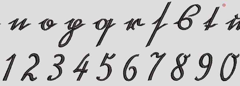 Antique Style German Script 30 Mm Embroidery Alphabet, 92 Characters, 6 ...