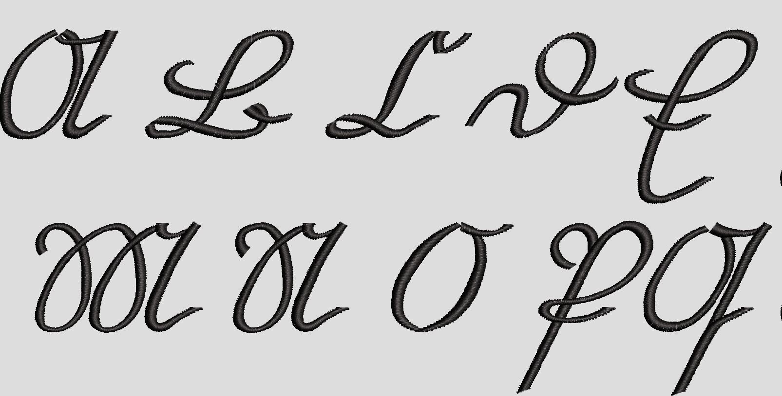 Antique Style German Script 10 50 Mm ESA Font for Wilcom, Hatch, Janome ...