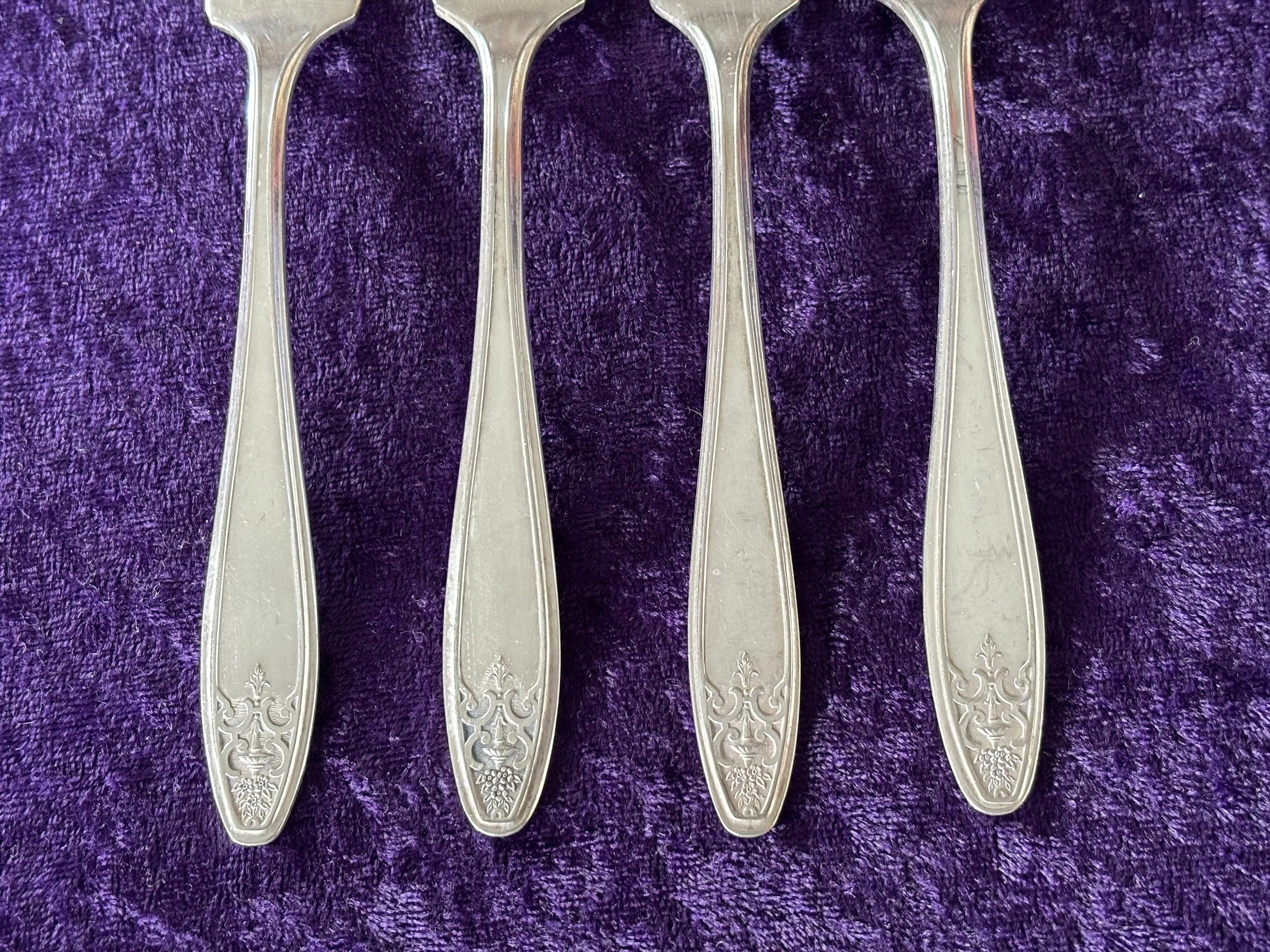 Vintage Silverplate Dinner Forks: Art Deco Princess Lady Doris Pattern ...