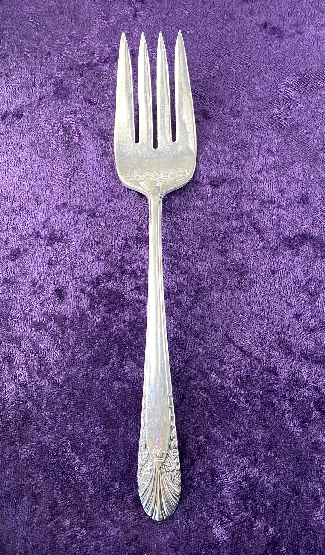 Vintage Art Deco Silverplate Serving Fork - Radiance, Crown Silverplate ...