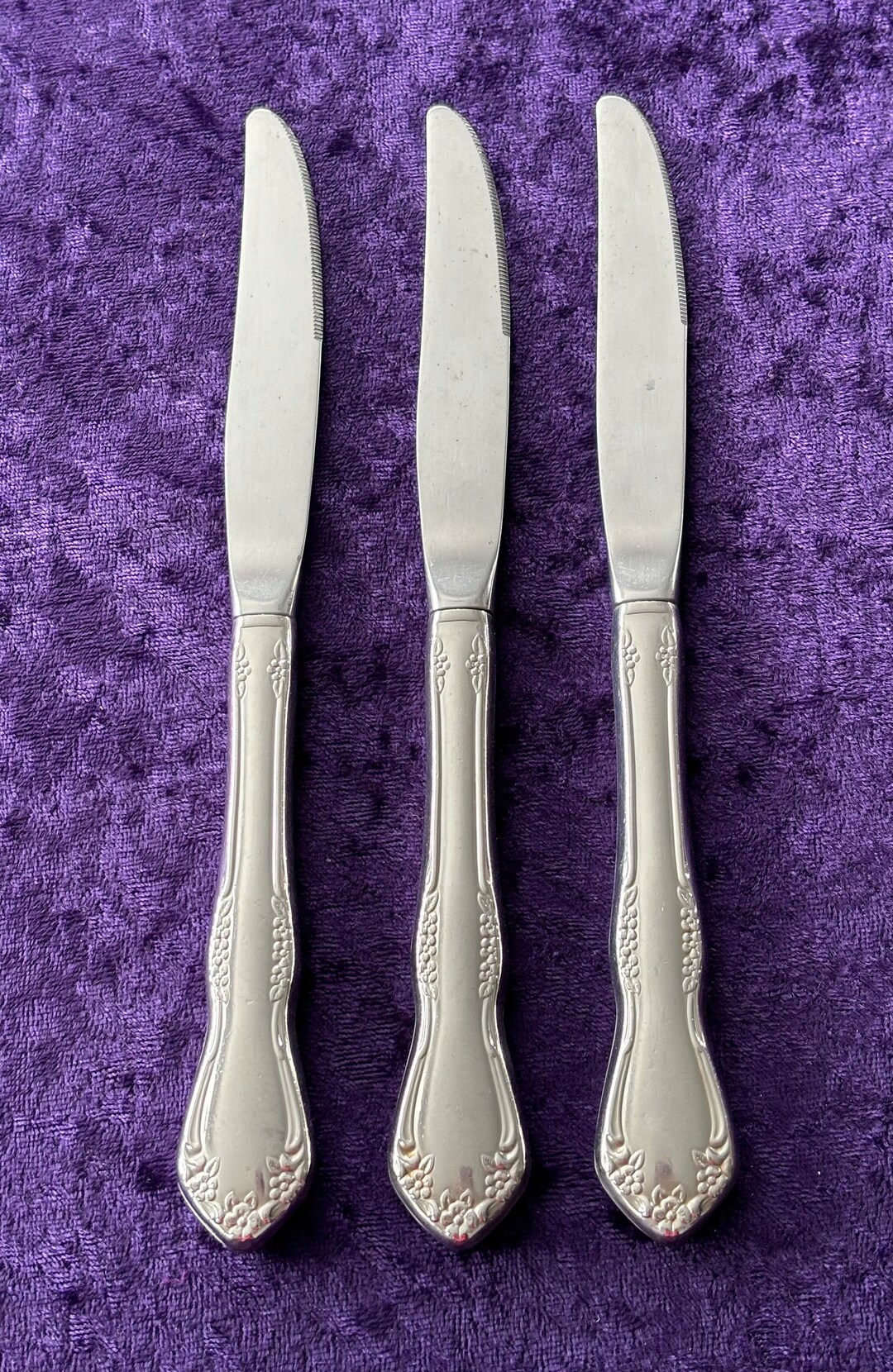 MANSFIELD Wm A Rogers Deluxe Stainless Oneida Vintage Flatware 3 Dinner ...