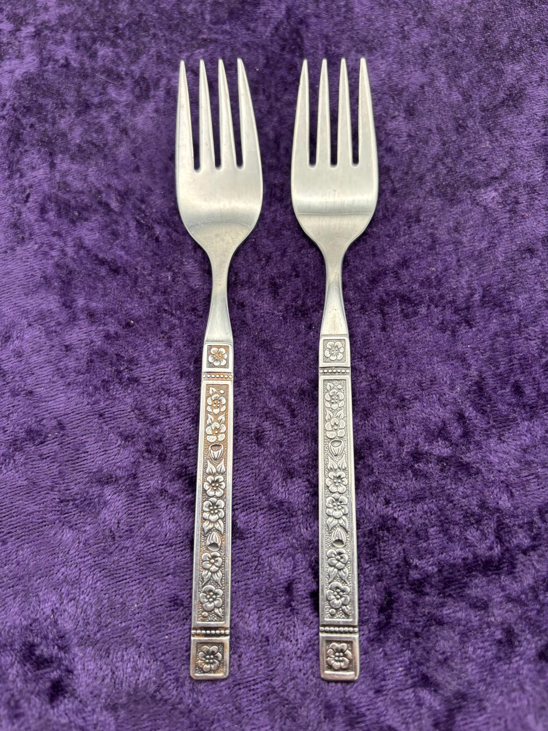 DOMINICA Aka COLISEUM Oneida Vintage Flatware - 2 Salad Forks - Made in ...