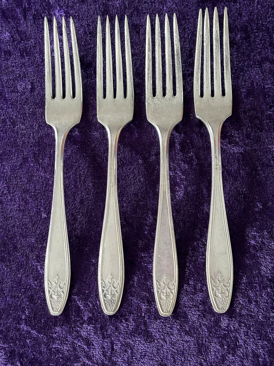 Vintage Silverplate Dinner Forks: Art Deco Princess Lady Doris Pattern ...