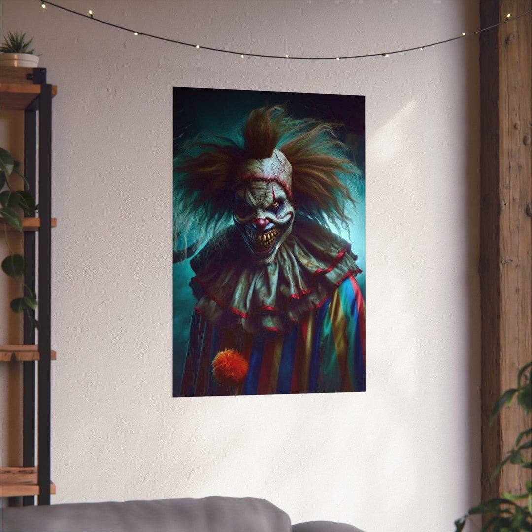 Nightmare Clown Poster - Haunting Art Poster - Wall Art - Etsy