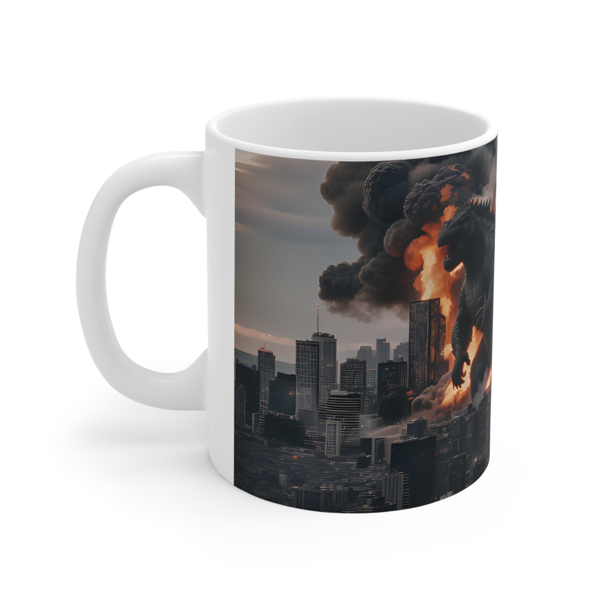 Monstrous Godzilla Ceramic Mug - Personalization Mug - 11 Oz - Xavier ...