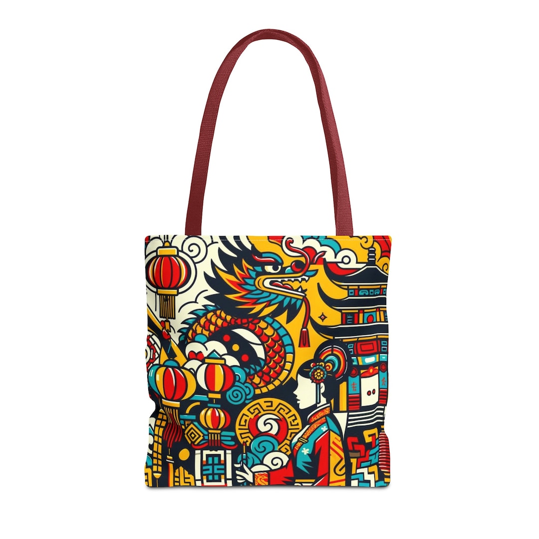 Vibrant Chinese Culture Tote Bag - Etsy
