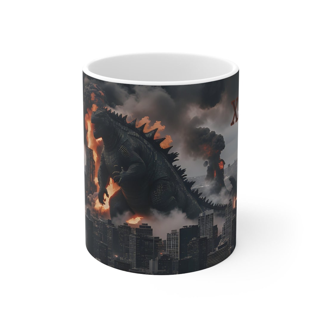 Monstrous Godzilla Ceramic Mug - Personalization Mug - 11 Oz - Xavier ...