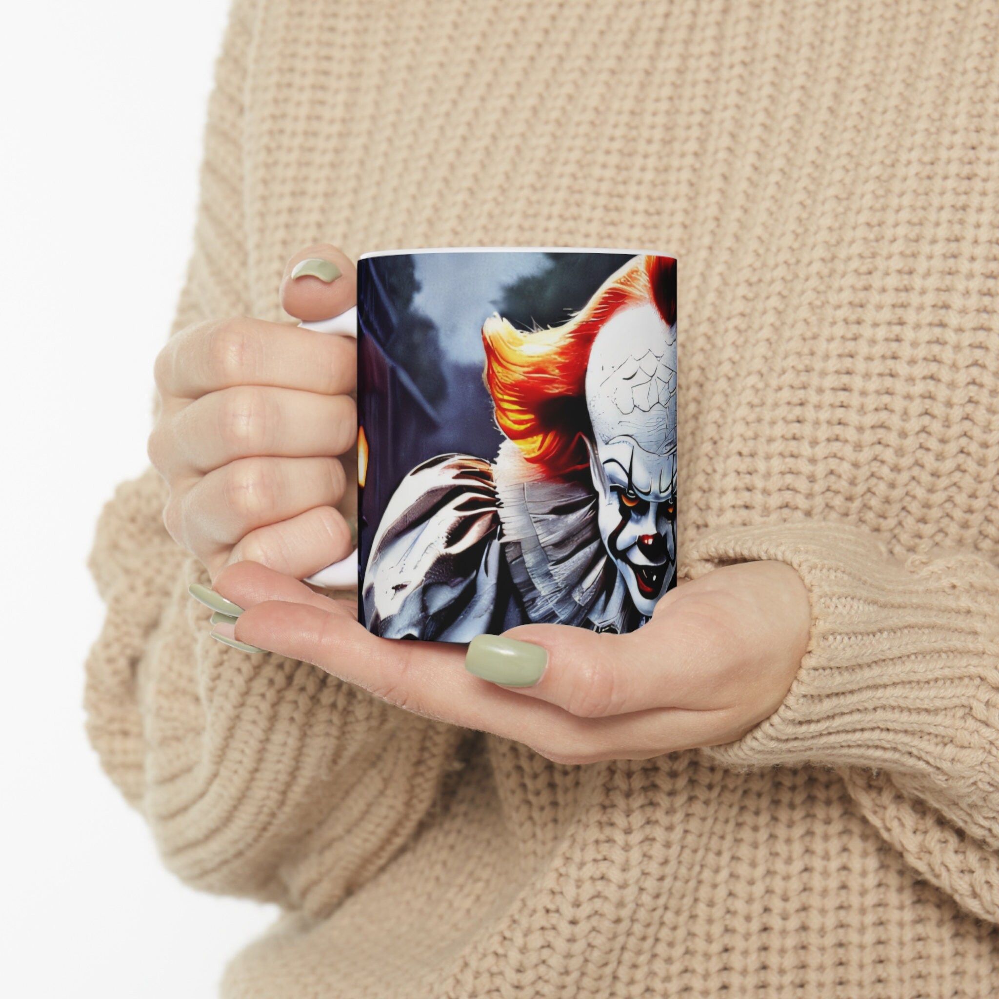 Pennywise Ceramic Mug: Float With Your Morning Coffee AI Mug - Etsy