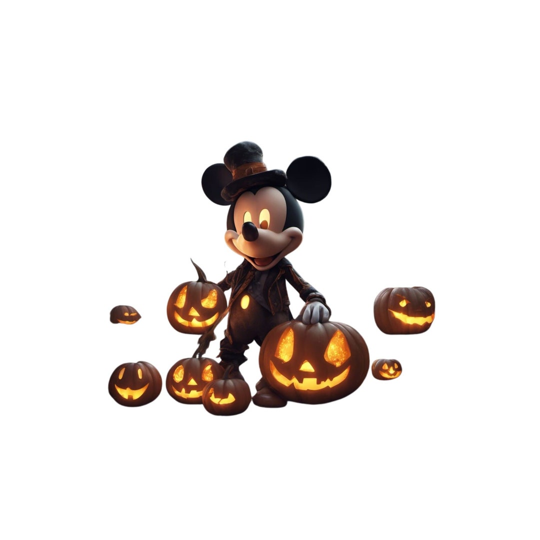 AI Mickey Mouse Halloween Clipart - Etsy
