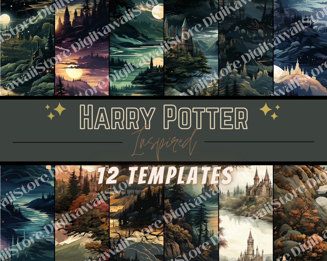 Wizard Pattern Digital Paper, Seamless Pattern, Wizard Junk Journal ...