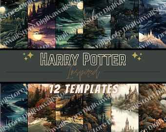 Wizard Pattern Digital Paper, Seamless Pattern, Wizard Junk Journal ...