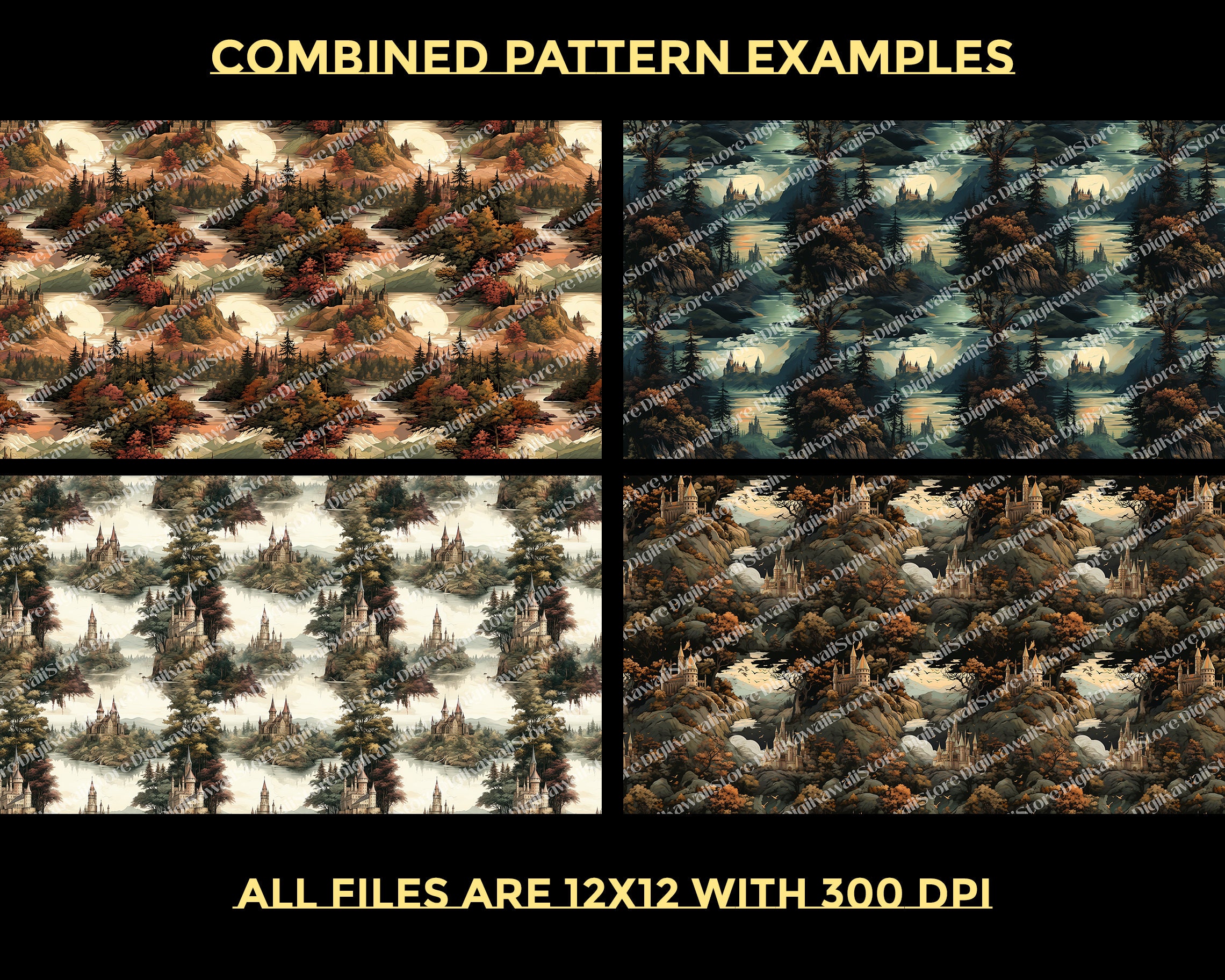 Wizard Pattern Digital Paper, Seamless Pattern, Wizard Junk Journal ...