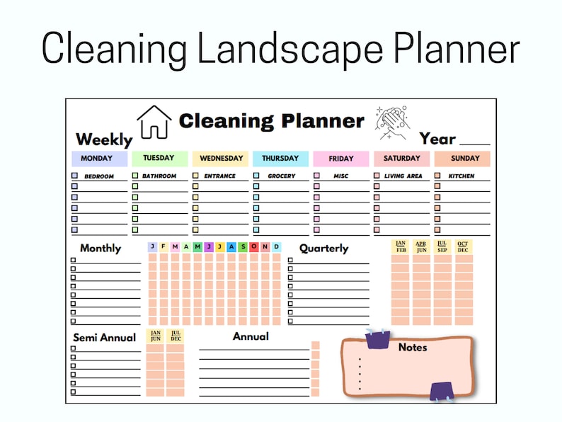 Printable Flylady Schedule, EDITABLE Cleaning Schedule Planner ...