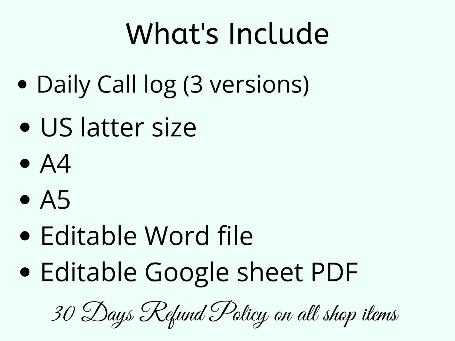 Printable Daily Call Log, Communication Log, Call Back Tracker, Missed ...
