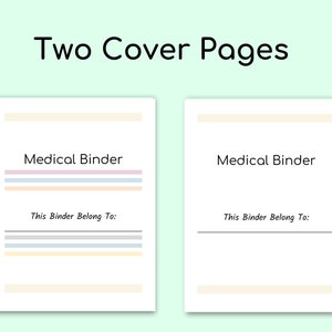Medical Planner Binder Printable, Medical Binder, Medical Log, Medical ...