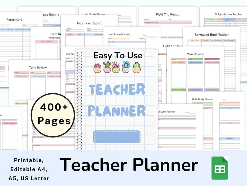Teacher Planner 2024-2025, Weekly Lesson Plans, Teacher Tracker ...