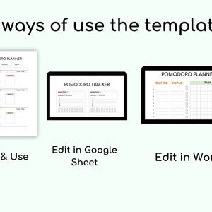 POMODORO Planner, Editable Productivity Planner A4,A5 PDF, Student ...