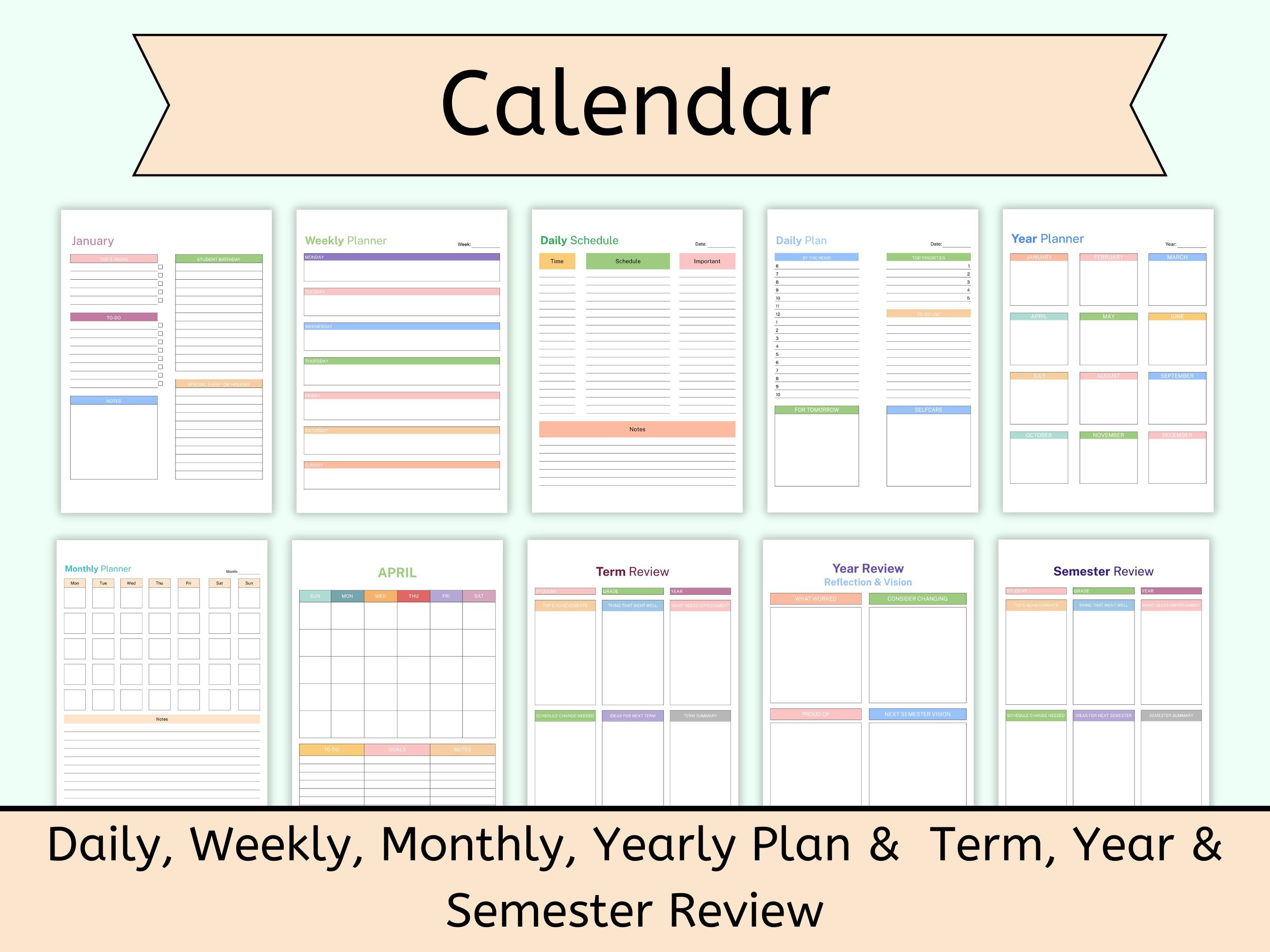 Homeschool Planner Printable 2024 2026, Homeschool Lesson Planner ...