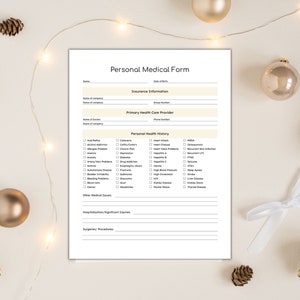 Medical History Form, Medical Log, Medical Forms Printable, Medical ...