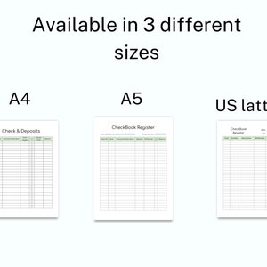 Checkbook Register Printable, Transaction Register, Check Register ...