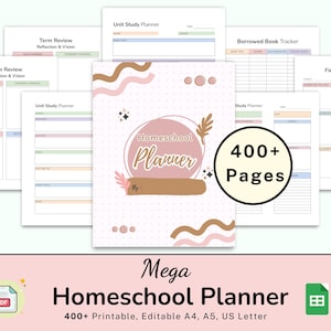 Homeschool Planner Printable 2025-2026, , Weekly Lesson Plans Template ...