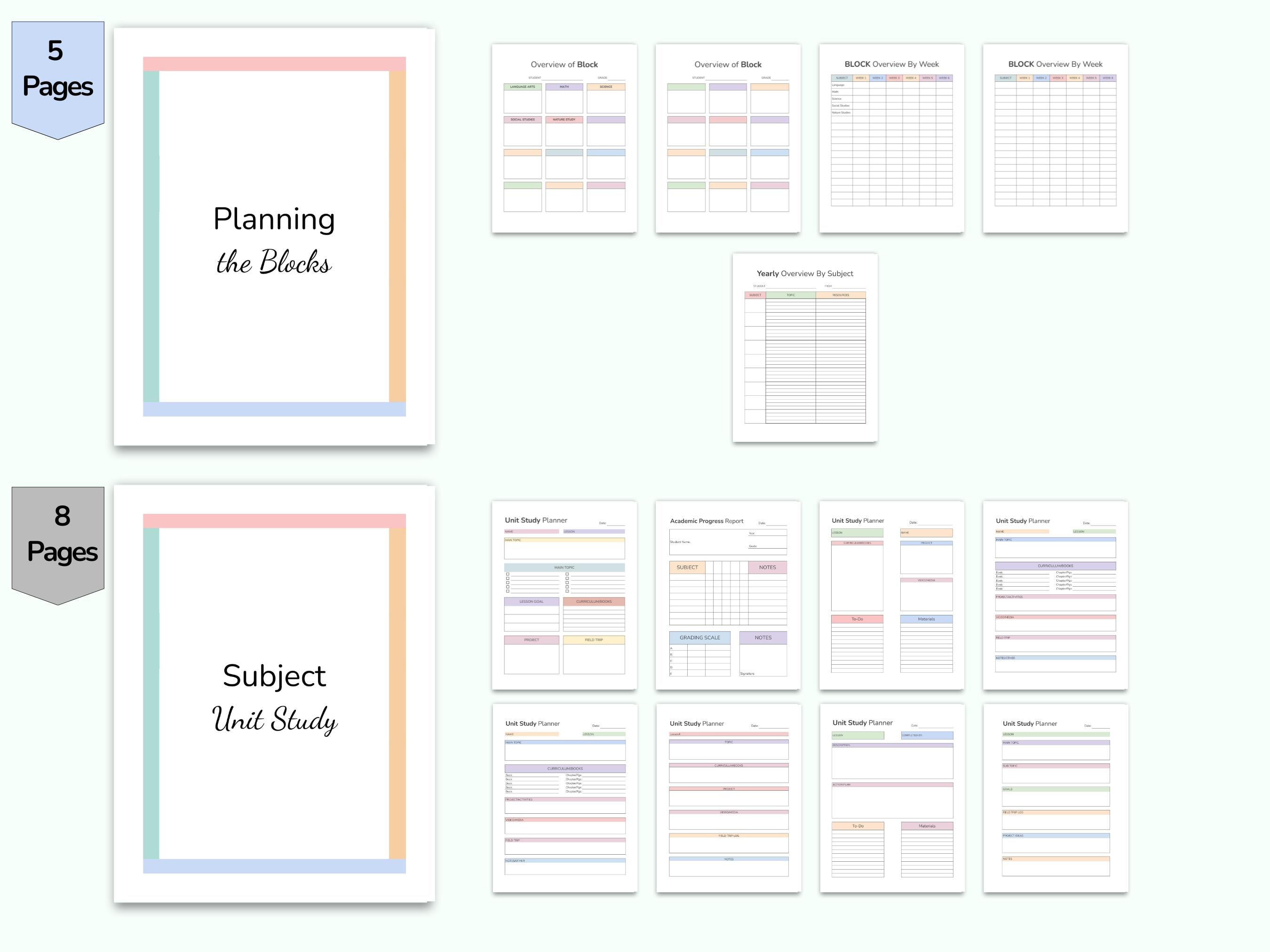 Printable Teacher Planner 2024-2025, Weekly Lesson Plans, Homeschool ...