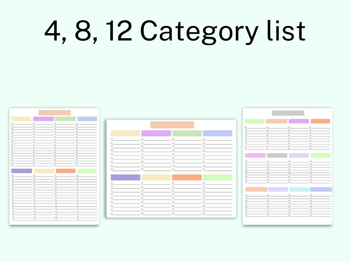 Master Task List Printable, Blank Checklist Template, Master to Do List ...