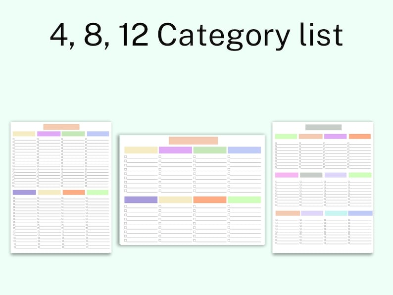 Master Task List Printable, Blank Checklist Template, Master to Do List ...