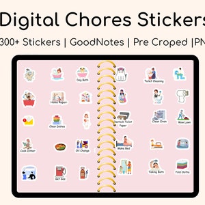 Everyday Chores DIGITAL PLANNER Stickers - 300+ Stickers, Goodnotes ...
