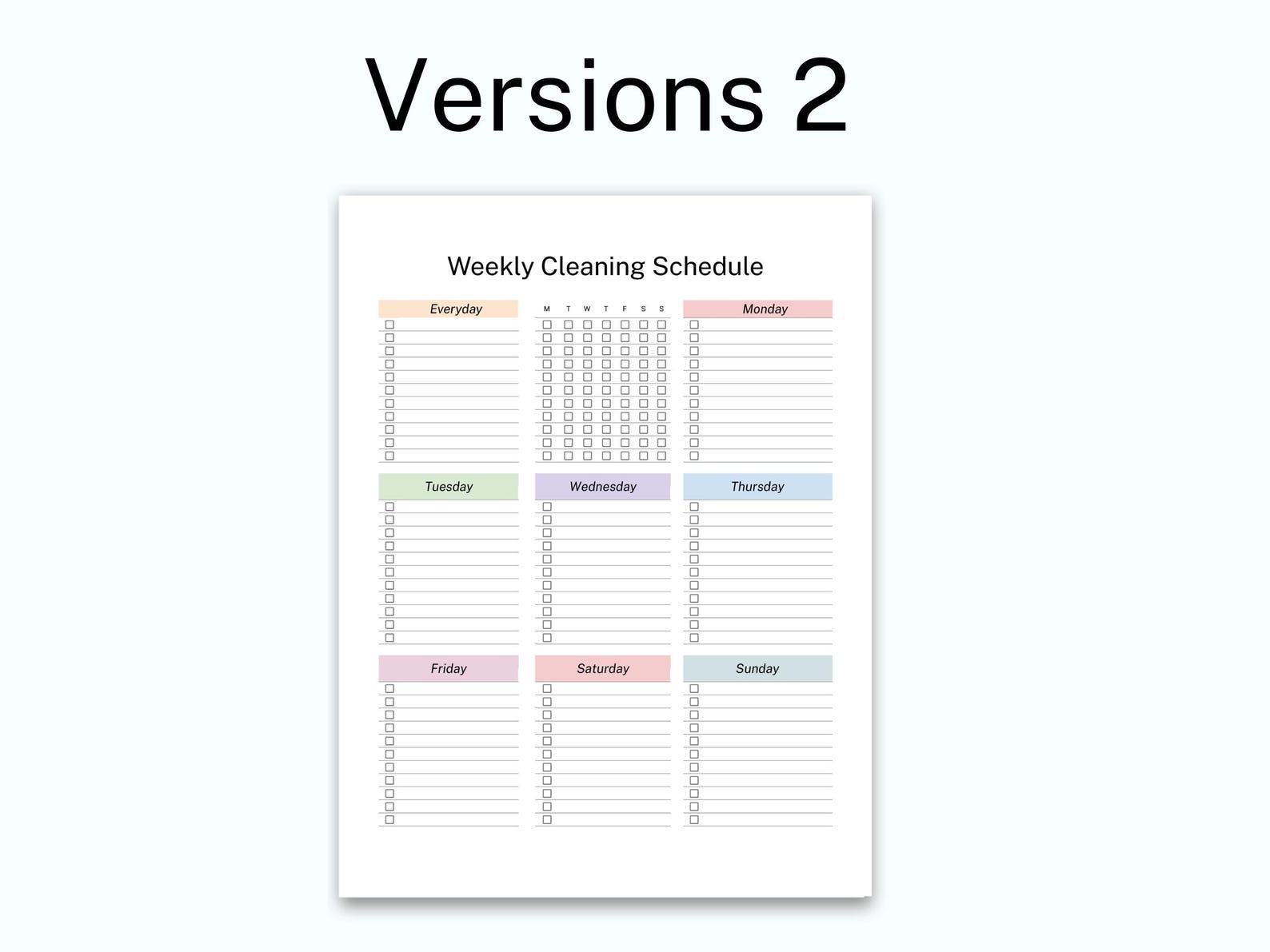 Flylady Cleaning Schedule Printable, Editable Cleaning Planner ...