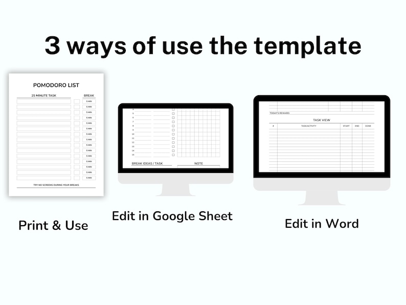 Pomodoro, Pomodoro Tracker, Pomodoro Technique, Pomodoro Planner ...