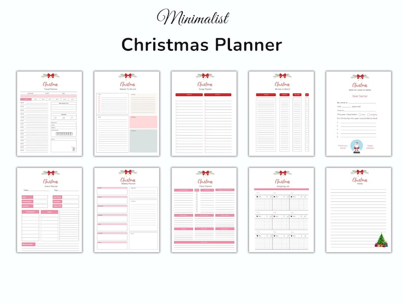 Ultimate Christmas Planner Printable, Christmas Savings, Family Gift ...