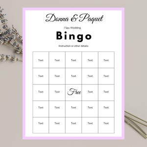 Editable Bingo Card, DIY Bingo Game, Blank Bingo Template, Bingo for ...