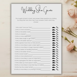 Shoe Game Template, Bridal Shower Shoe Games, Couples Shower Games ...