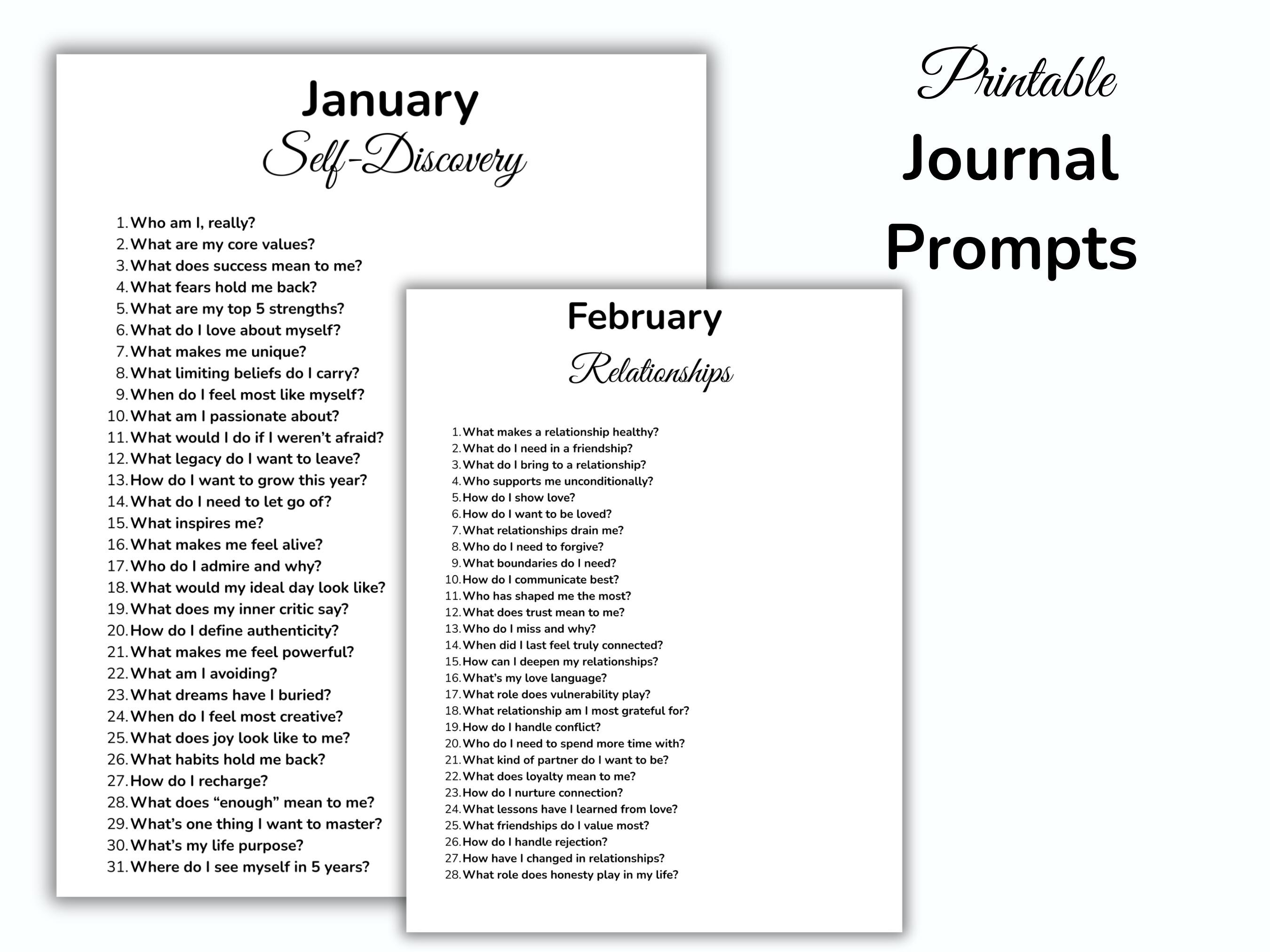 365 Journal Prompts, Self-discovery and Mindfulness, Reflection and ...