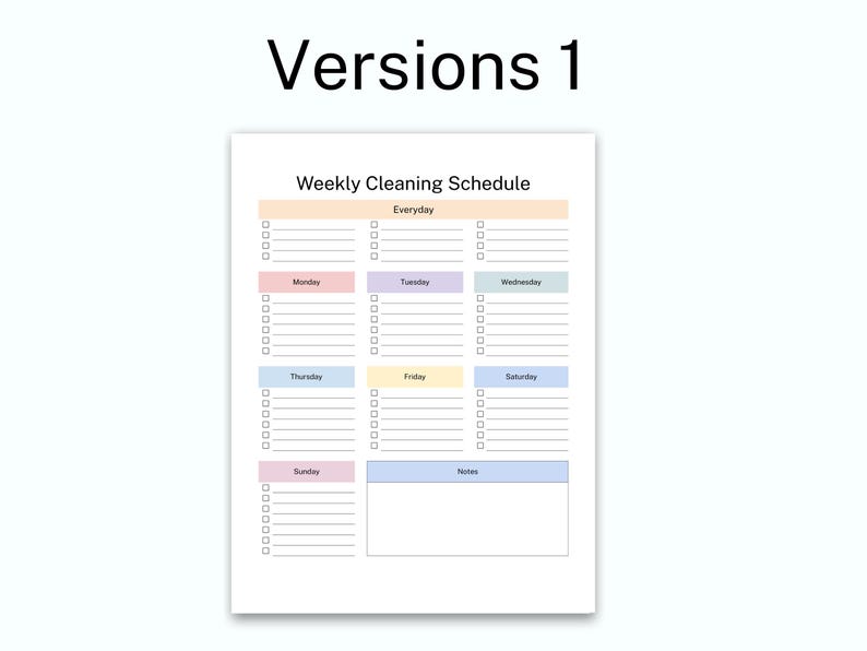 Flylady Cleaning Schedule Printable, Editable Cleaning Planner ...