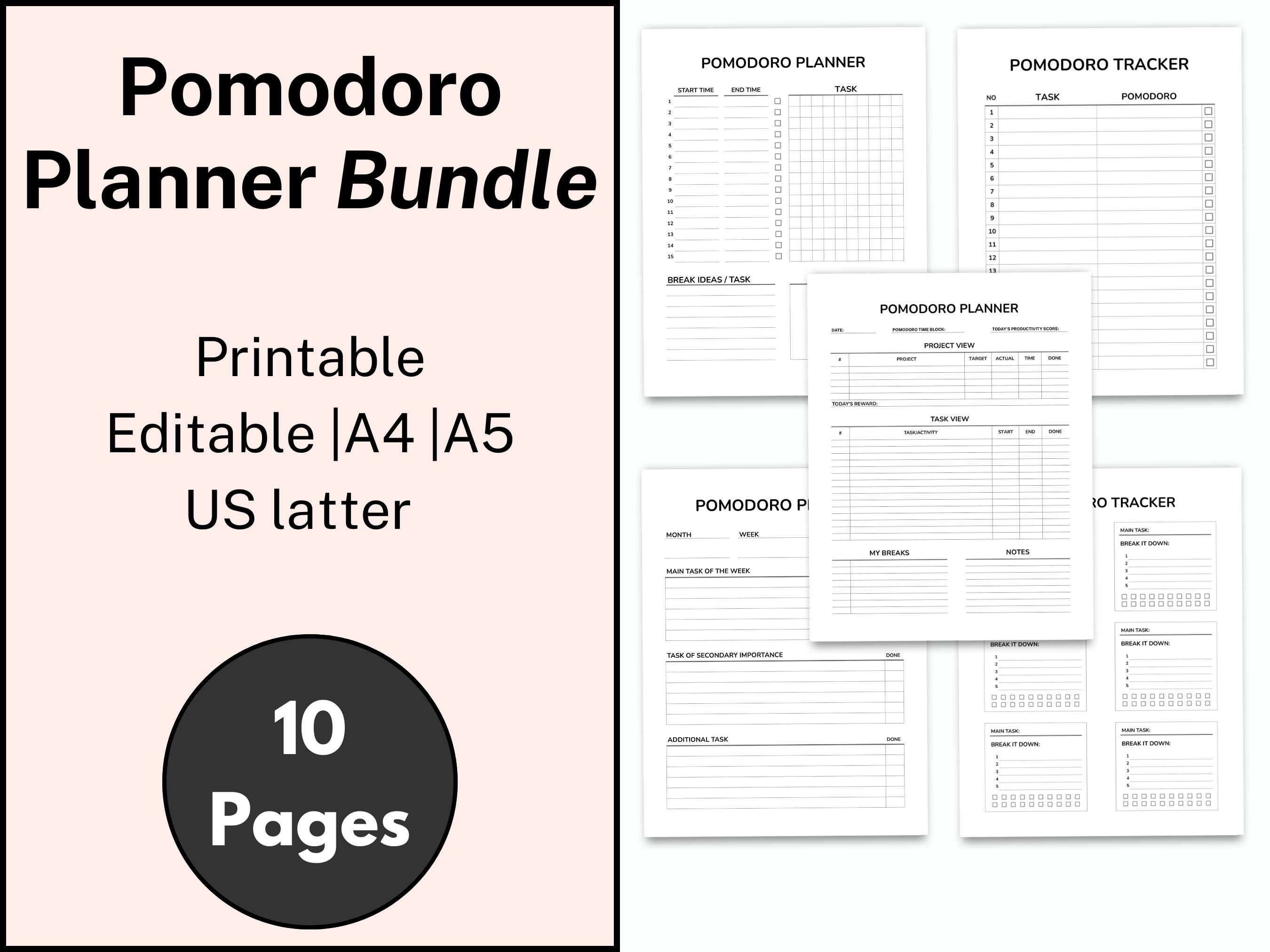 Pomodoro, Pomodoro Tracker, Pomodoro Technique, Pomodoro Planner ...