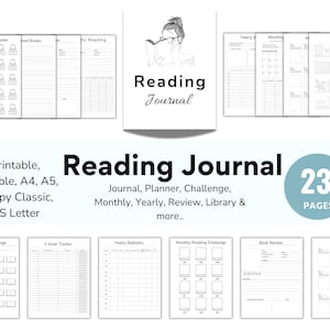 Book Reading Log Journal 2025, Book Reading Planner Printable, Reading ...