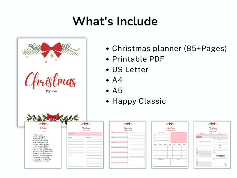 Ultimate Christmas Planner Printable, Christmas Savings, Family Gift ...
