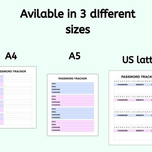 EDITABLE Password Book Tracker, Password Tracker Printable Template ...