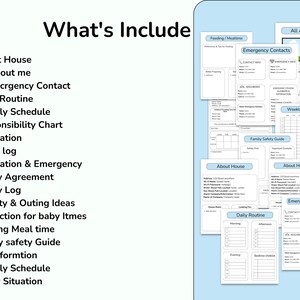 Editable Nanny Binder, Nanny Planner Template, Nanny Guide, Nanny ...