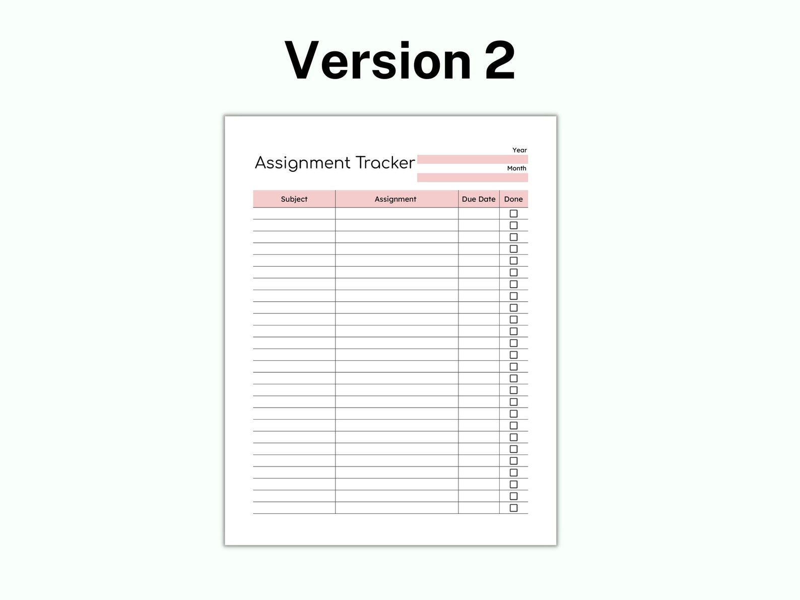 EDITABLE Assignment Tracker, ADHD Student Assignment Planner Printable ...