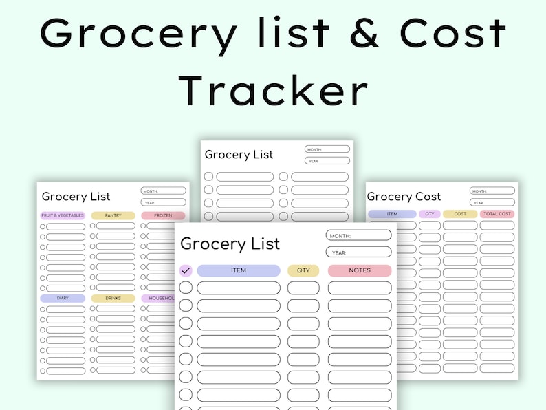 Editable Food Inventory Tracker, Kitchen Inventory, Pantry Inventory ...