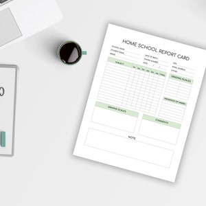 Homeschool Report Card Printable, Homeschool Planner 2024-2025, School ...